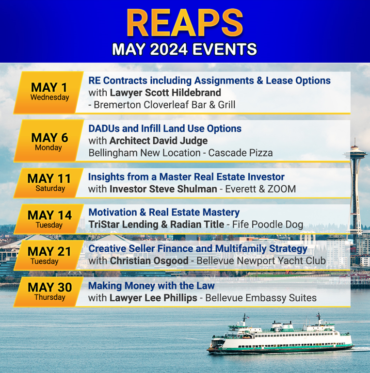 SPECIAL EVENT- Newport Yacht Club Bellevue CREATIVE FINANCE & MULTI w ...